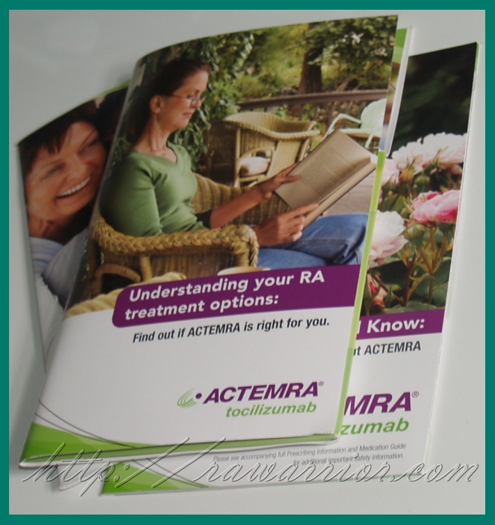 Actemra brochures | Rheumatoid Arthritis Warrior