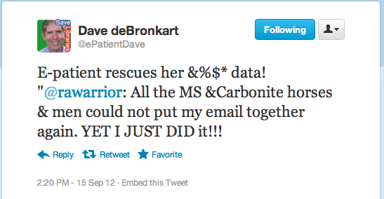 epatient Dave tweet | Rheumatoid Arthritis Warrior