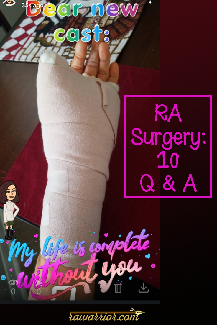 RA surgery 10 questions | Rheumatoid Arthritis Warrior